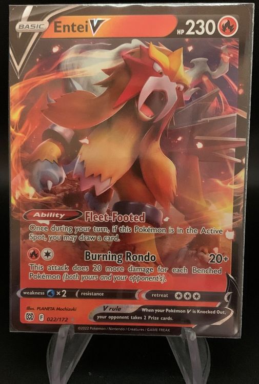 Pokemon Karte Entei V 022 Brilliant Stars EN (Neu (gemäss Beschreibung ...