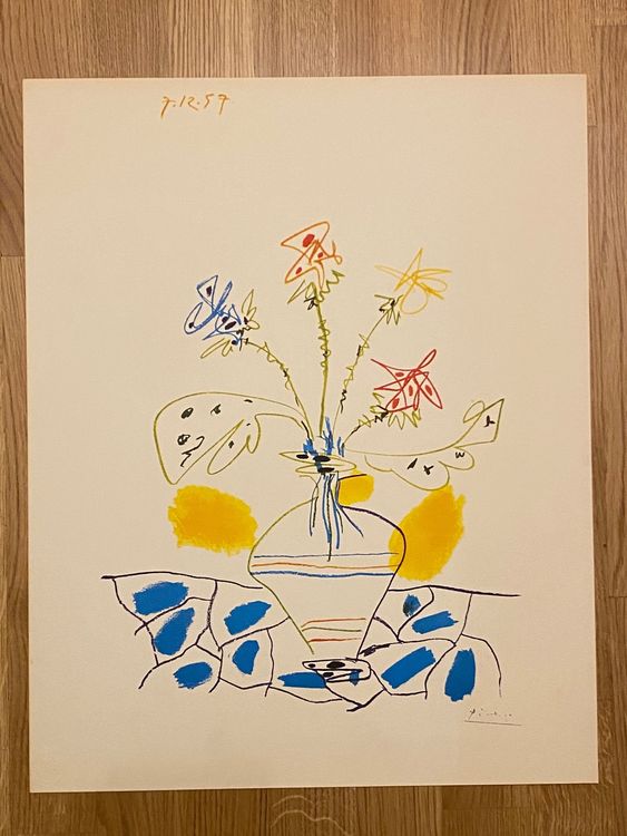 Picasso Pablo Lithographie Blumenstrauss mit Vase | Kaufen auf Ricardo