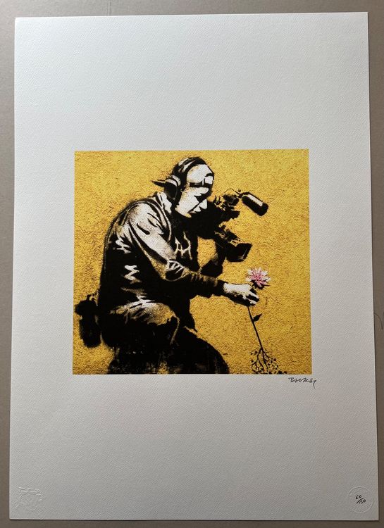 Banksy « Camera Man and Flower » XL VERSION 60/150 | Kaufen auf Ricardo
