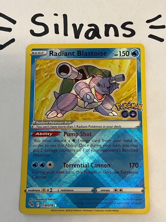 Radiant Blastoise 018/078 Pokemon GO Englisch | Kaufen auf Ricardo
