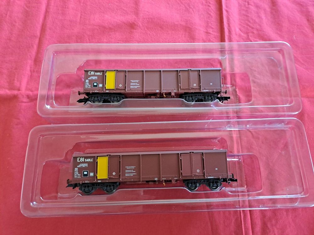Liliput : 2 offene Güterwagen Eaos der SNCF, DC (Neu und ...