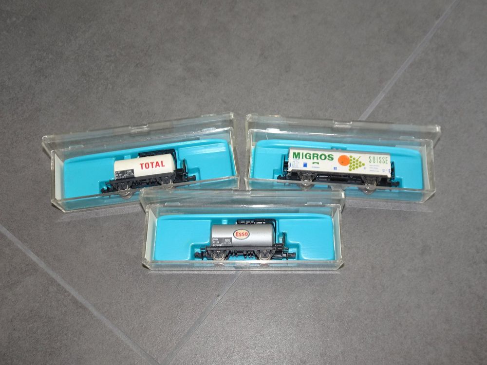 Atlas 2465, 2470 und 2471, Spur N, Migros, Total, Esso (Gebraucht) in ...