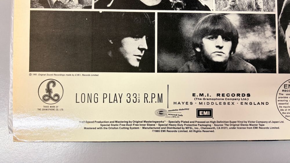 The Beatles Rubber Soul MFSL Original Master Recording Vinyl (Gebraucht ...