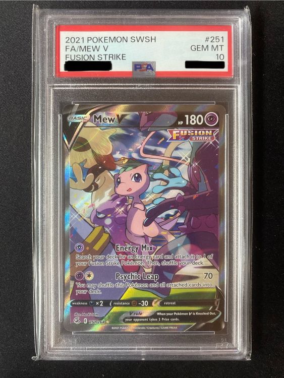 Mew V 251 - PSA 10 GEM MINT - Fusion Strike - 🇺🇸 (Neu (gemäss Beschreibung)) in Hausen AG für ...