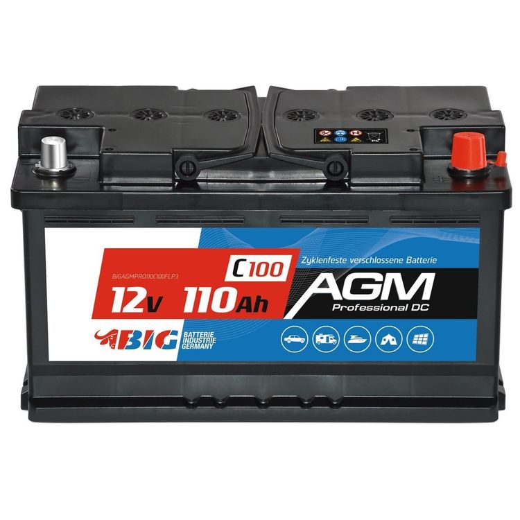 BIG AGM 12V 110Ah C100 Solarbatterie (Neu und originalverpackt) in ...
