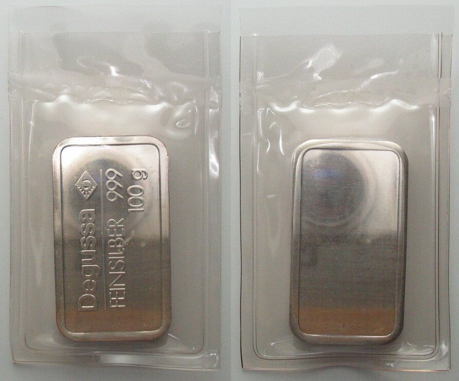 DEGUSSA. 100g FEINSILBER 999, OVP | Kaufen auf Ricardo