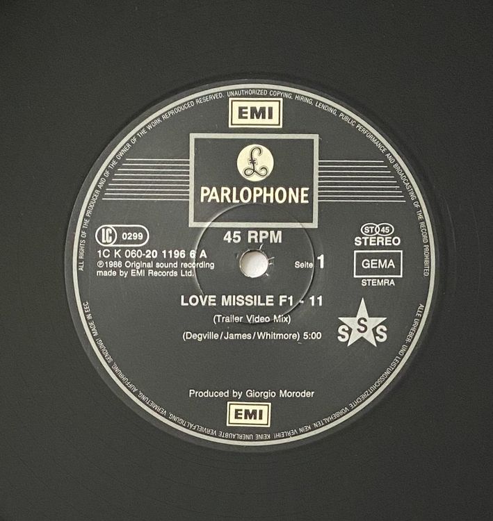 Sigue Sigue Sputnik, Love Missile F1-11 (Limited Edition !!! (Gebraucht ...