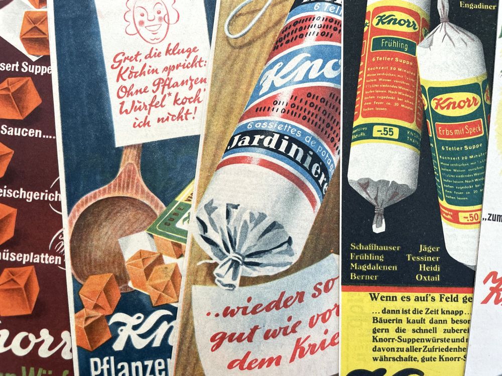 Knorr - 6 alte Werbungen / Anciennes publicités 1943/48 (Gebraucht) in ...