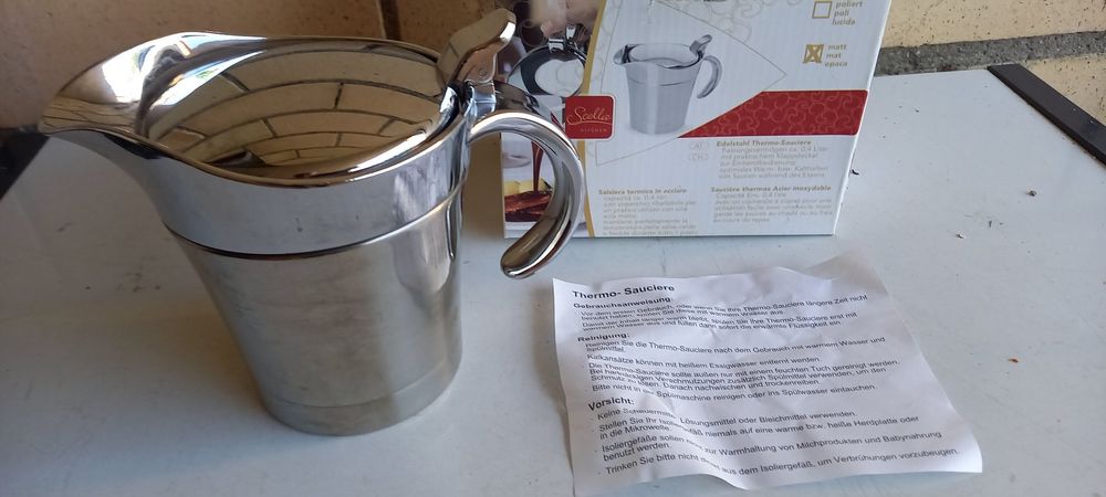 Thermo Sauciere. Ca 0.4 Liter. Edelstahl. Original verpackt (Neu und originalverpackt) in ...