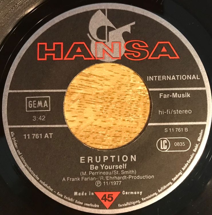 ERUPTION - I CAN'T STAND THE RAIN (Gebraucht) in Bussigny für CHF 3 ...