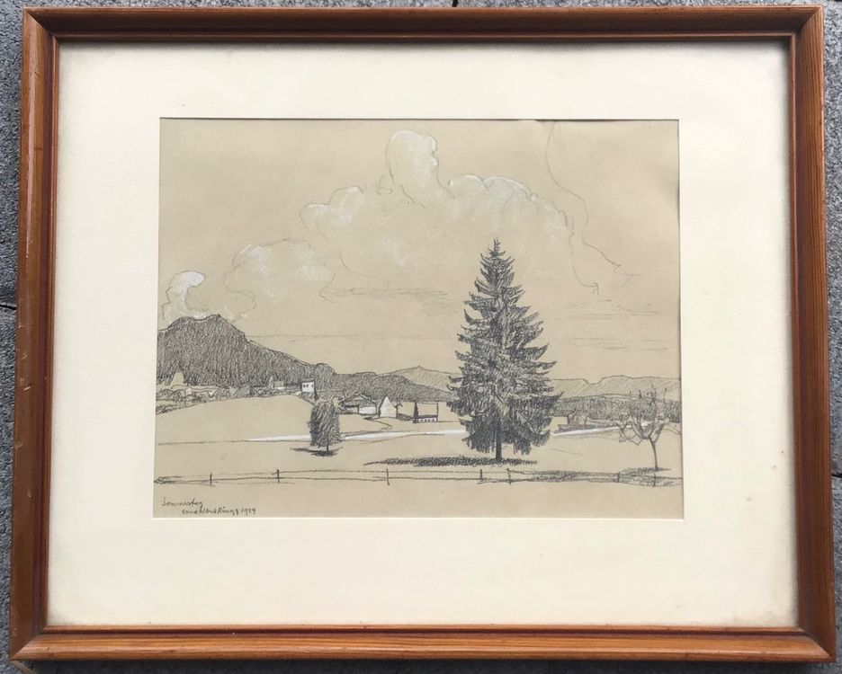 Ernst Albert RÜEGG (1889-1944):Landschaft Zeichnung | Kaufen auf Ricardo