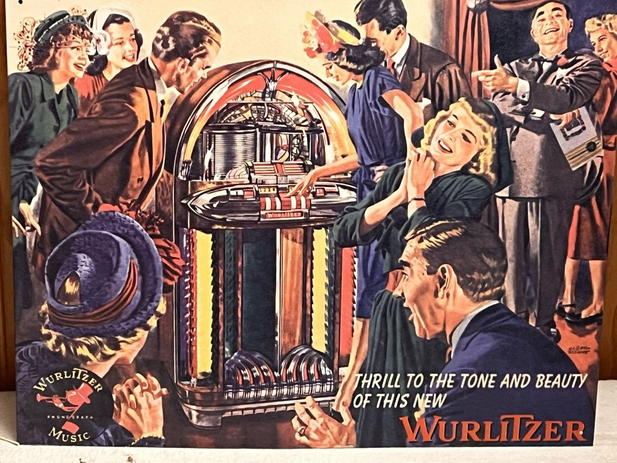 Wurlitzer Musikautomat Werbung Blechschild (68) (Gebraucht) in Illnau ...