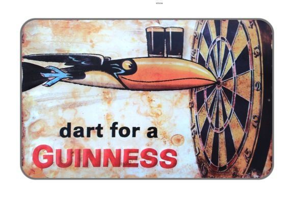 Blechschildkarte-GUINNESS-DART FOR A GUINNESS (Neu und originalverpackt ...