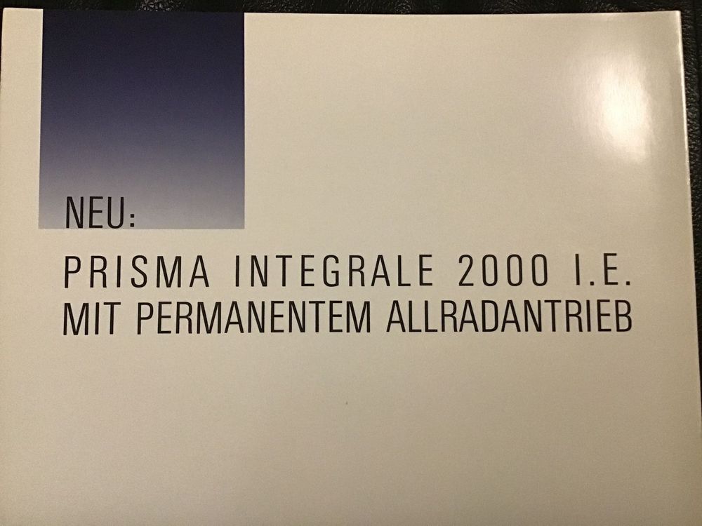 Lancia Prisma Integrale 2000 i.e. Allrad | Acheter sur Ricardo