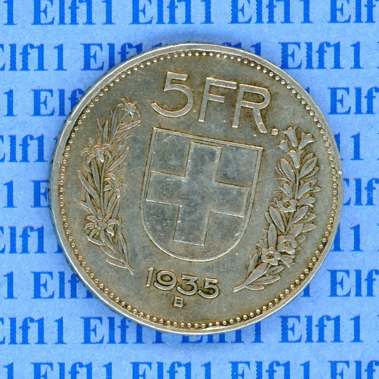 CHF___5.00 1935 -vz 5 Franken (Gebraucht) in Widnau für CHF 9.1 – mit Lieferung auf Ricardo kaufen