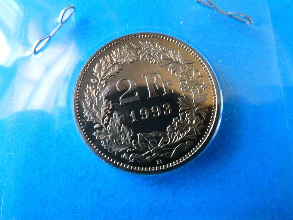 Schweiz 1993, 2 Franken - unzirkuliert (Neu (gemäss Beschreibung)) in Hinterforst für CHF 13 ...