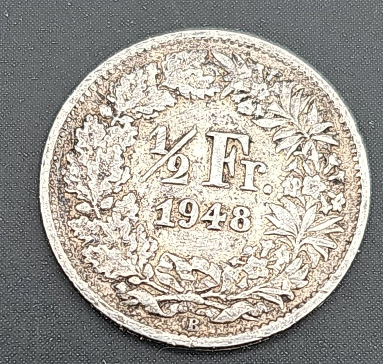 Seltene 1/2-Franken-Münze 1948 – Sammlerstück mit Geschichte (Gebraucht ...