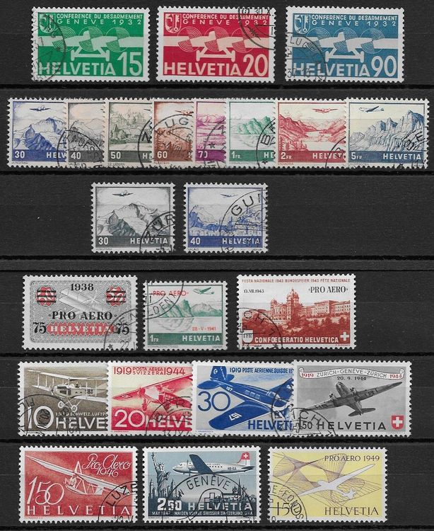 Kollektion ab 1932 Flugpost-Ausgaben o SBK 399.-+ TOP ab 1.- | Kaufen auf Ricardo