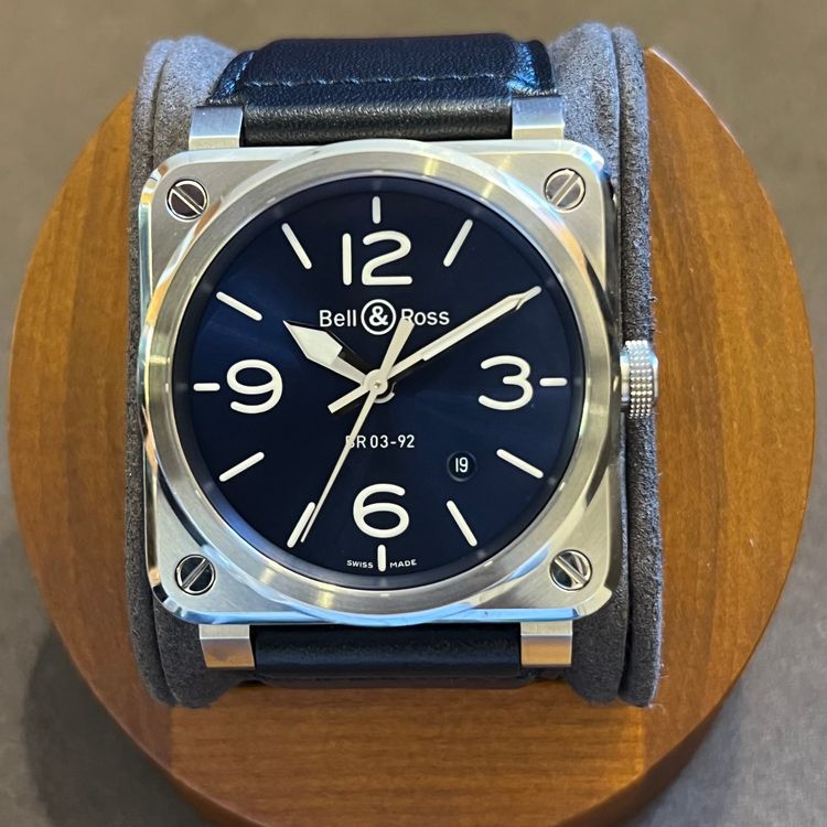 Bell & Ross Automatic Date Blue Dial Full Set BR03-92-S (Gebraucht) in ...