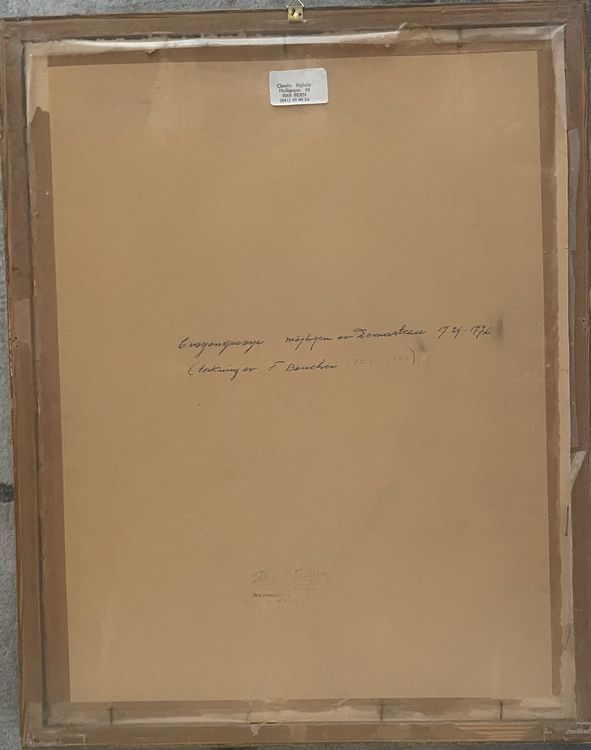 Antike Grosse Rötel Zeichnung Verso Beschriftet | Kaufen auf Ricardo