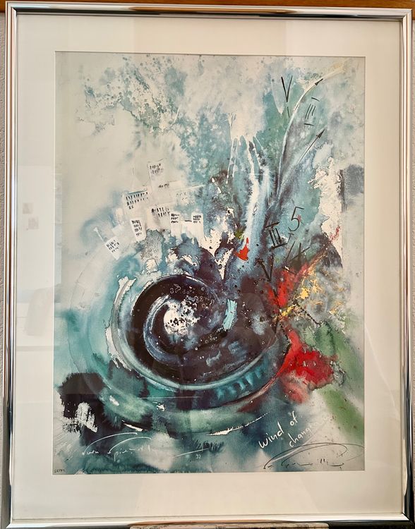Aquarell "Wind of Change" gerahmt | Kaufen auf Ricardo
