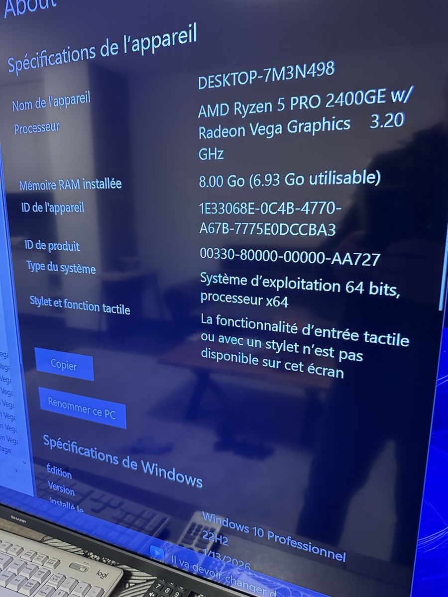 HP EliteDesk Mini PC: Ryzen 5 Pro, 8GB RAM, Windows 10💻 (D'occasion) à ...