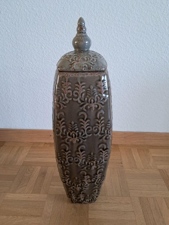 Dekorative Vase, Keramik, mit Deckel, Vintage Look (Gebraucht) in ...
