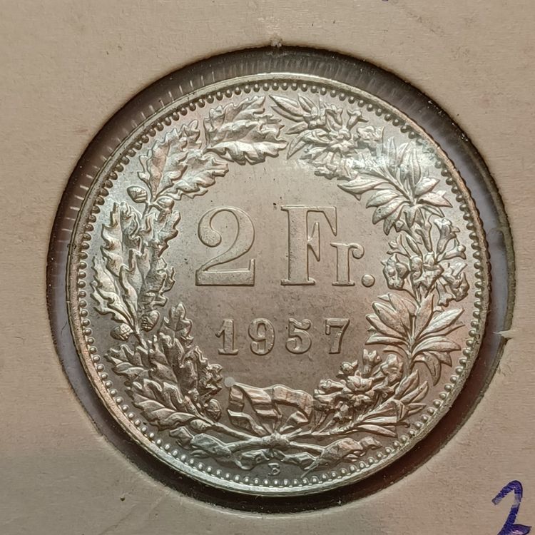 2 Franken 1957 stgl (Gebraucht) in Pfäffikon ZH für CHF 15 – mit Lieferung auf Ricardo kaufen