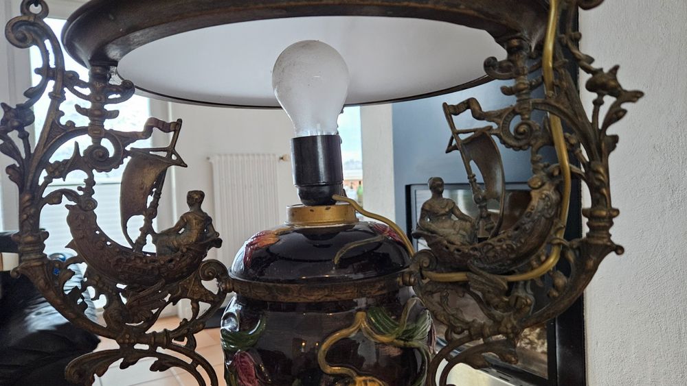 Antike Hängelampe ca. 1850 elektrifiziert (Petrol) (Gebraucht) in Nürensdorf für CHF 100 – mit ...