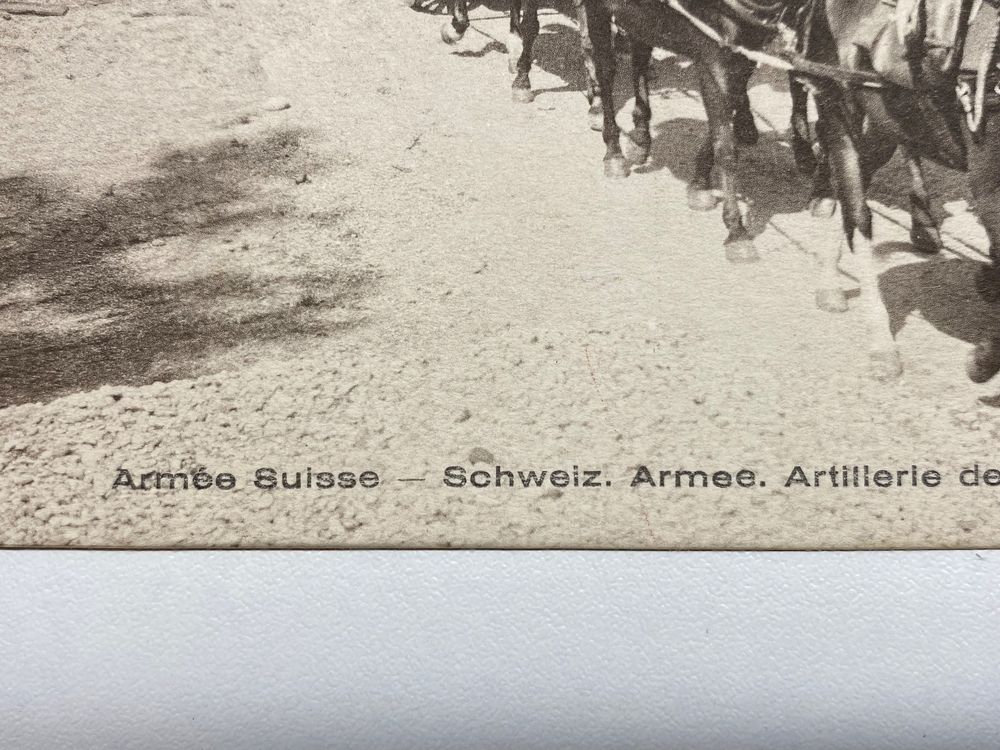 1927 Armee Schweiz Feldartillerie Stempel Biere Pferd Wagen (Gebraucht) in Müswangen für CHF 18 ...