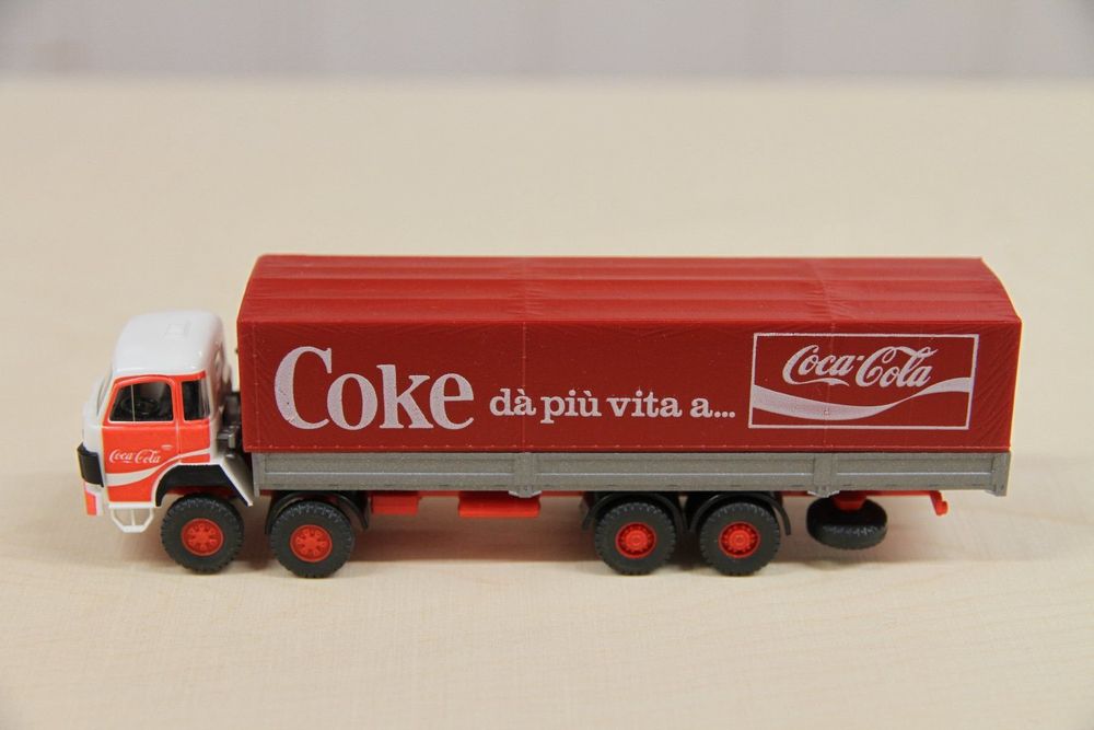 Saurer, Coca-Cola Coke, 4 Achser, mit Plane, 1 : 87 HO | Kaufen auf Ricardo