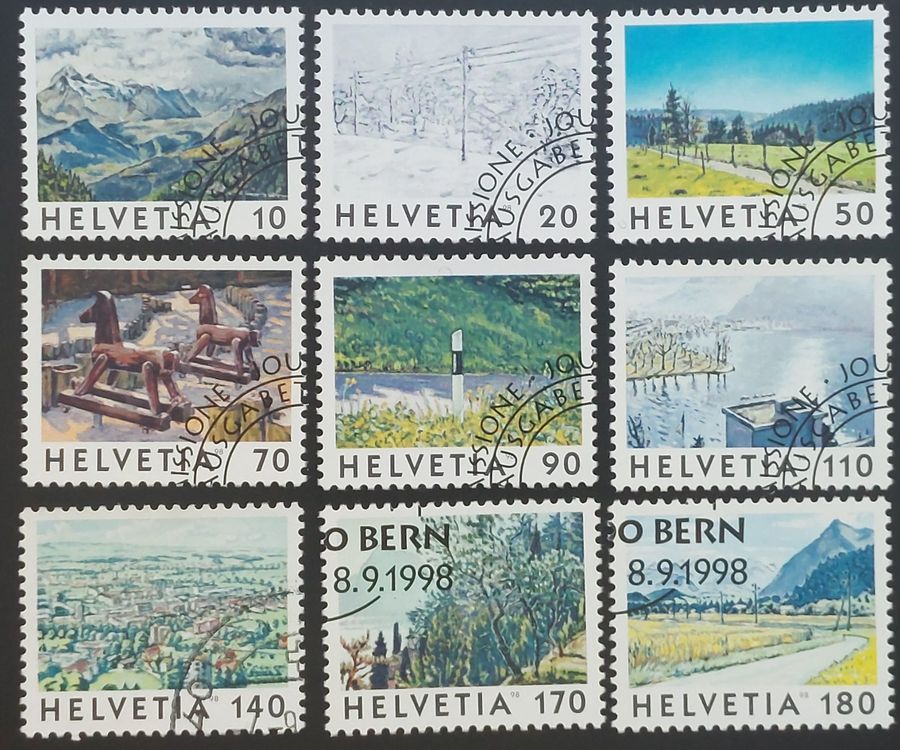 1998 Bilder der Schweiz 943-951 ʘ ET Stempel, gummiert (Neu (gemäss Beschreibung)) in Seltisberg ...