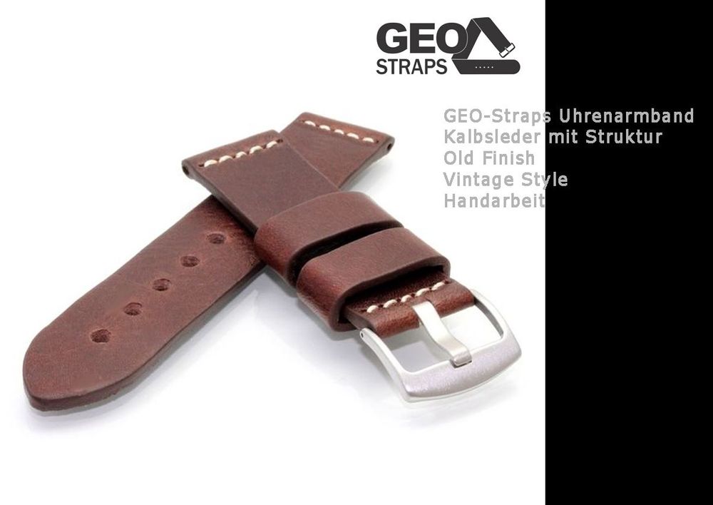 GEO-Straps Old Finish K-leder 22mm db | Kaufen auf Ricardo