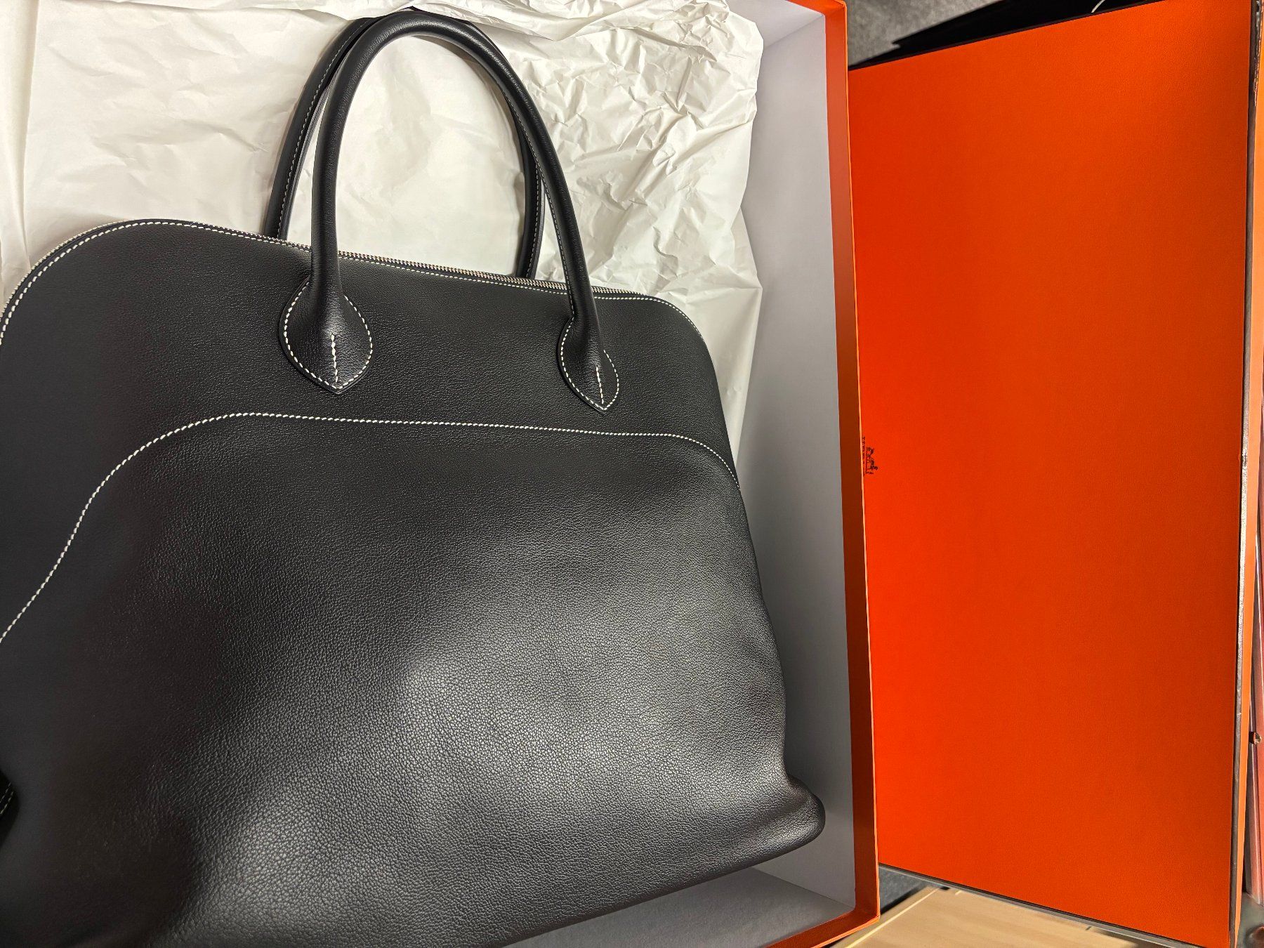 🖤 HERMÈS PARIS – BOLIDE NOIR – CUIR – MADE IN FRANCE (Neuf avec ...