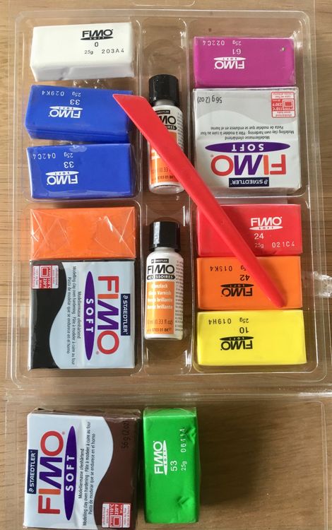Fimo-Modellier-Set komplett - mit 10 Farben (Neu (gemäss Beschreibung ...