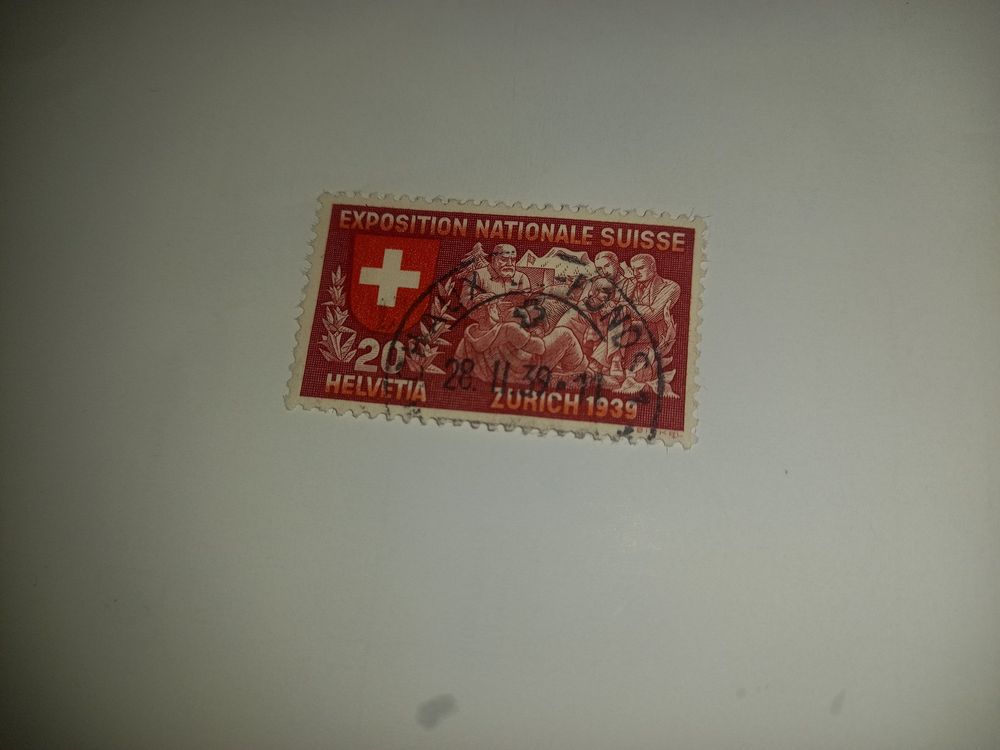 Timbre Suisse 1939 Exposition Nationale Zurich Oblitéré 20c. (Gebraucht) in Lausanne für CHF 5 ...