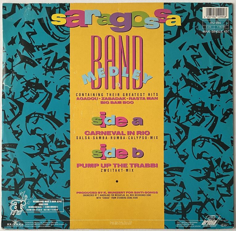 Saragossa Band, Saragossa Band Medley (Euro House, Synth-pop (Gebraucht ...