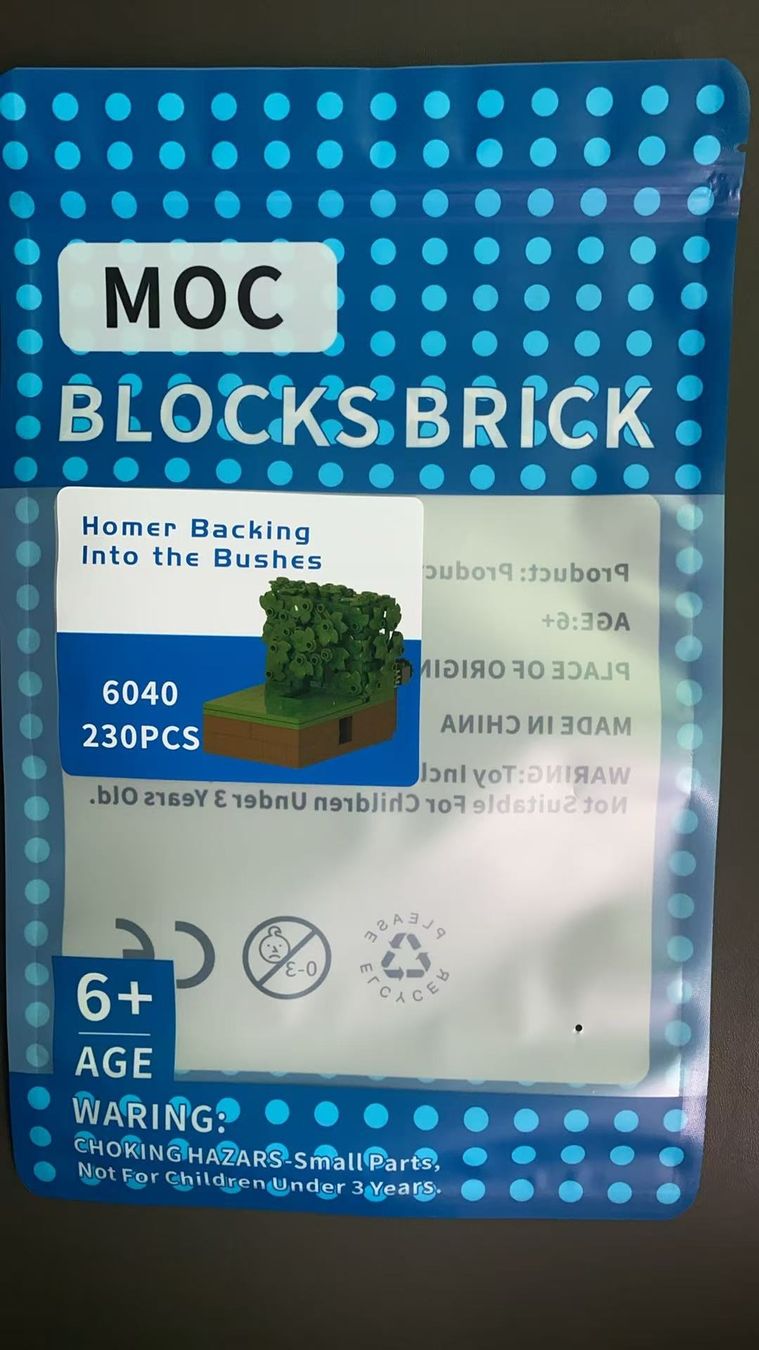 Homer Simpson Backing Into The Bushes MOC Block (Neu (gemäss ...