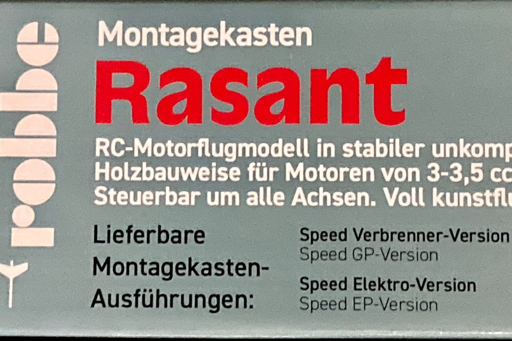 Robbe Rasant elektro Bausatz (Neu und originalverpackt) in Mauren für ...