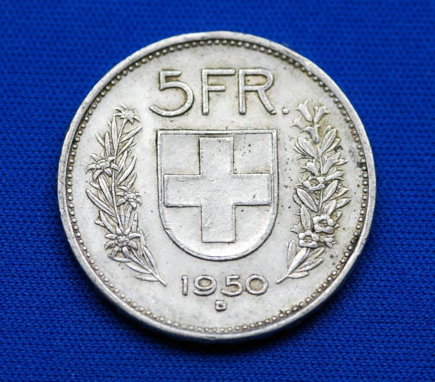 Silberner 5.- Jahrgang 1950, Rar | Kaufen auf Ricardo