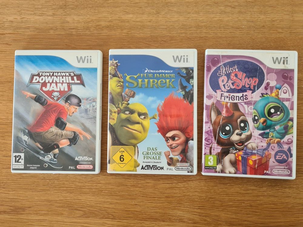 3 NINTENDO Wii Games: Tony Hawk, Little Pet Shop und SHREK | Kaufen auf ...