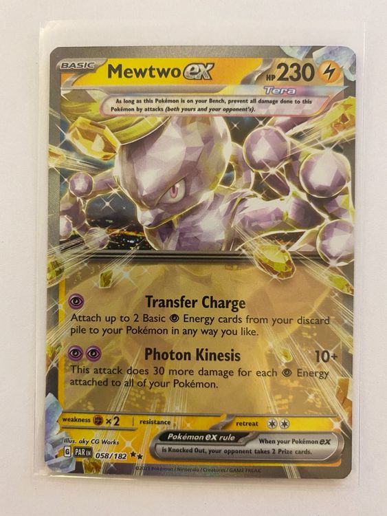 Pokemon Mewtwo EX 058/182 Paradox Rift EN (Neu (gemäss Beschreibung ...