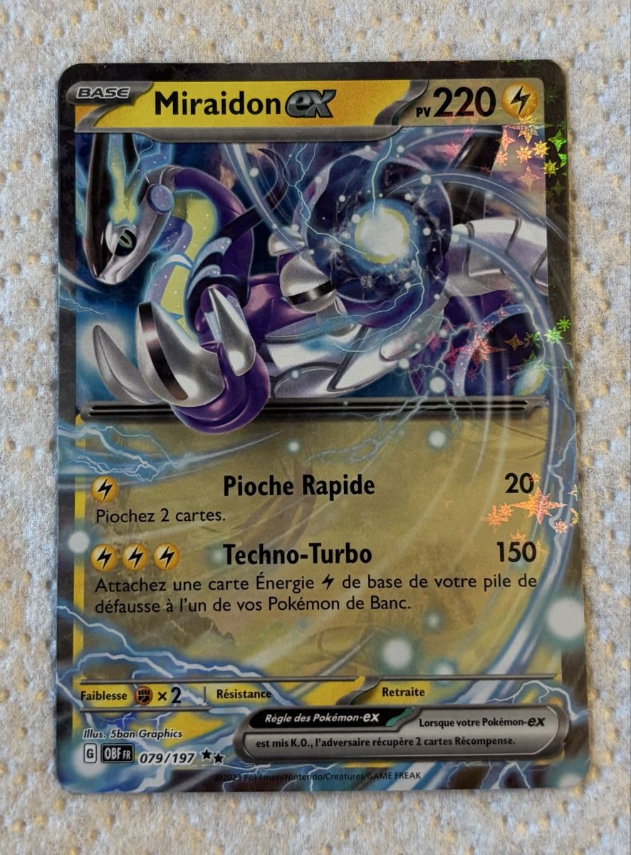 Carte Pokémon Miraidon ex - série Écarlate et Violette (D'occasion) à ...