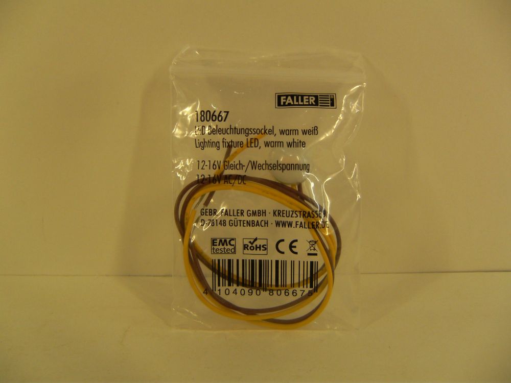 Faller H0 180667 Beleuchtungssockel, LED, warm weiss (Neu und ...