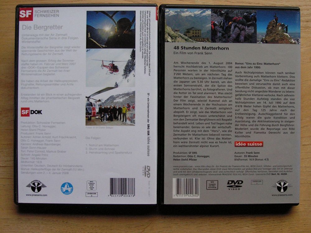 Die Bergretter & 48 Stunden Matterhorn 2 DVD-Set (Gebraucht) in Zuzwil SG für CHF 6.5 – mit ...