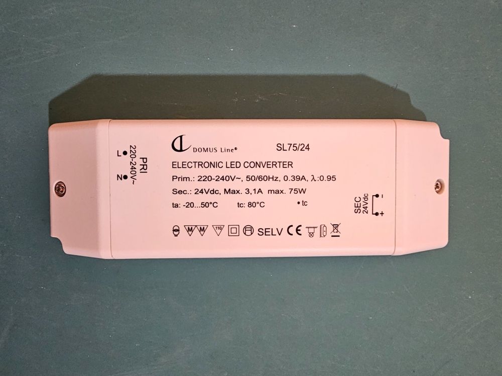 ELECTRONIC LED CONVERTER 24V DC 3.1A 75W NEU (Neu (gemäss Beschreibung ...