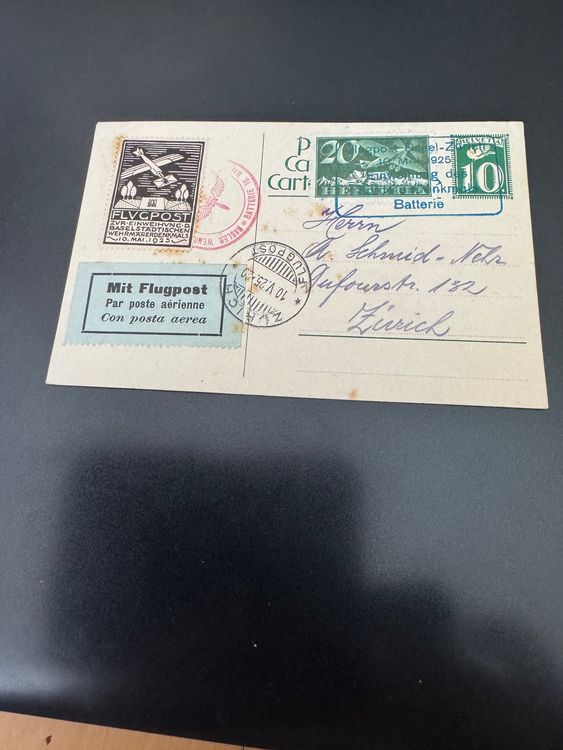 Tolle Flugpostkarte (Gebraucht) in Uster für CHF 20 – mit Lieferung auf Ricardo kaufen