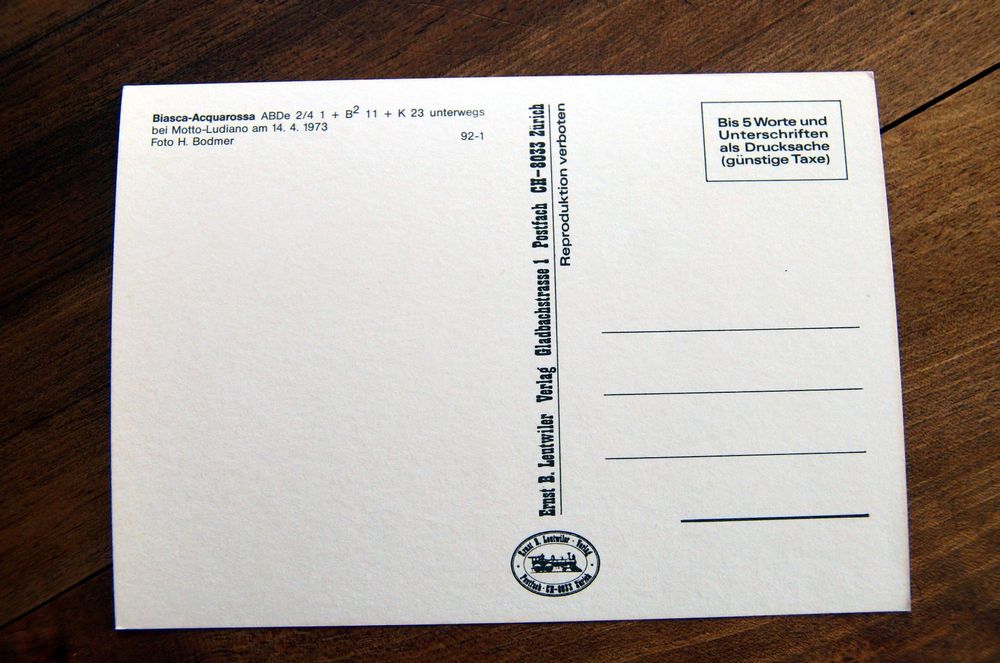92 Biasca-Acquarossa - Ernst B. Leutwiler - AK-Serie (Gebraucht) in Schönenwerd für CHF 19 – mit ...