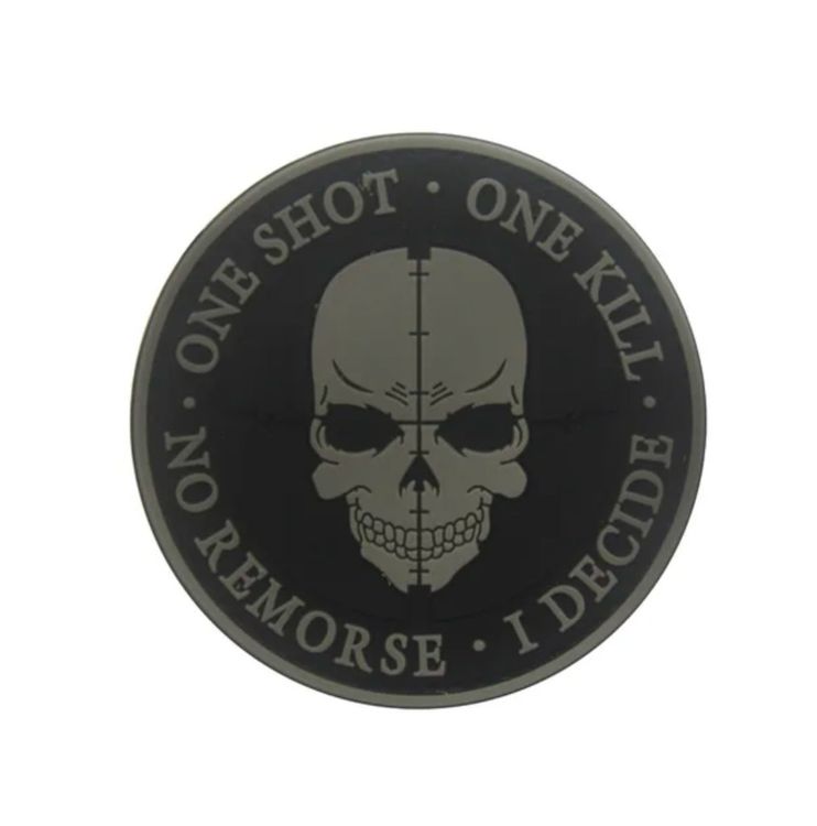 Badge Abzeichen Armee ONE SHOT / ONE KILL mit Klett (Neu und ...
