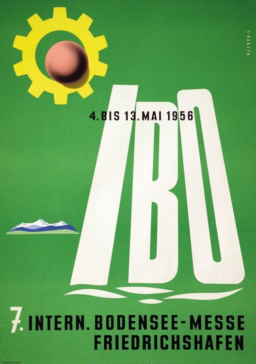 IBO Plakat 1956, Bodensee Messe Friedrichshafen (Gebraucht) in Wollerau ...